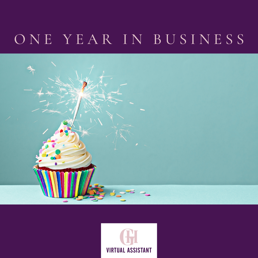 One year in business! | GH Virtual Assistant